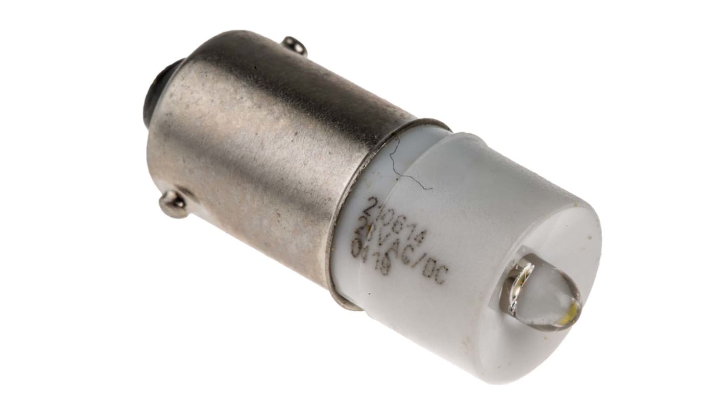 RS PRO White LED Indicator Lamp, 28V ac/dc, BA9s Base, 10mm Diameter ...