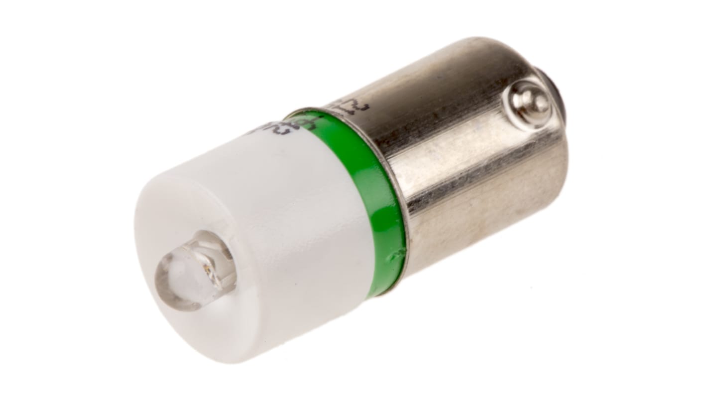 RS PRO Green LED Indicator Lamp, 48V ac/dc, BA9s Base, 10mm Diameter ...