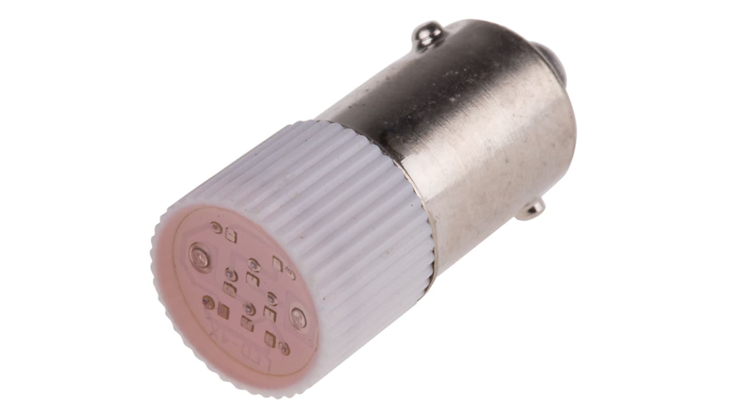 RS PRO Red LED Indicator Lamp, 12V dc, BA9s Base, 10mm Diameter, 110 ...