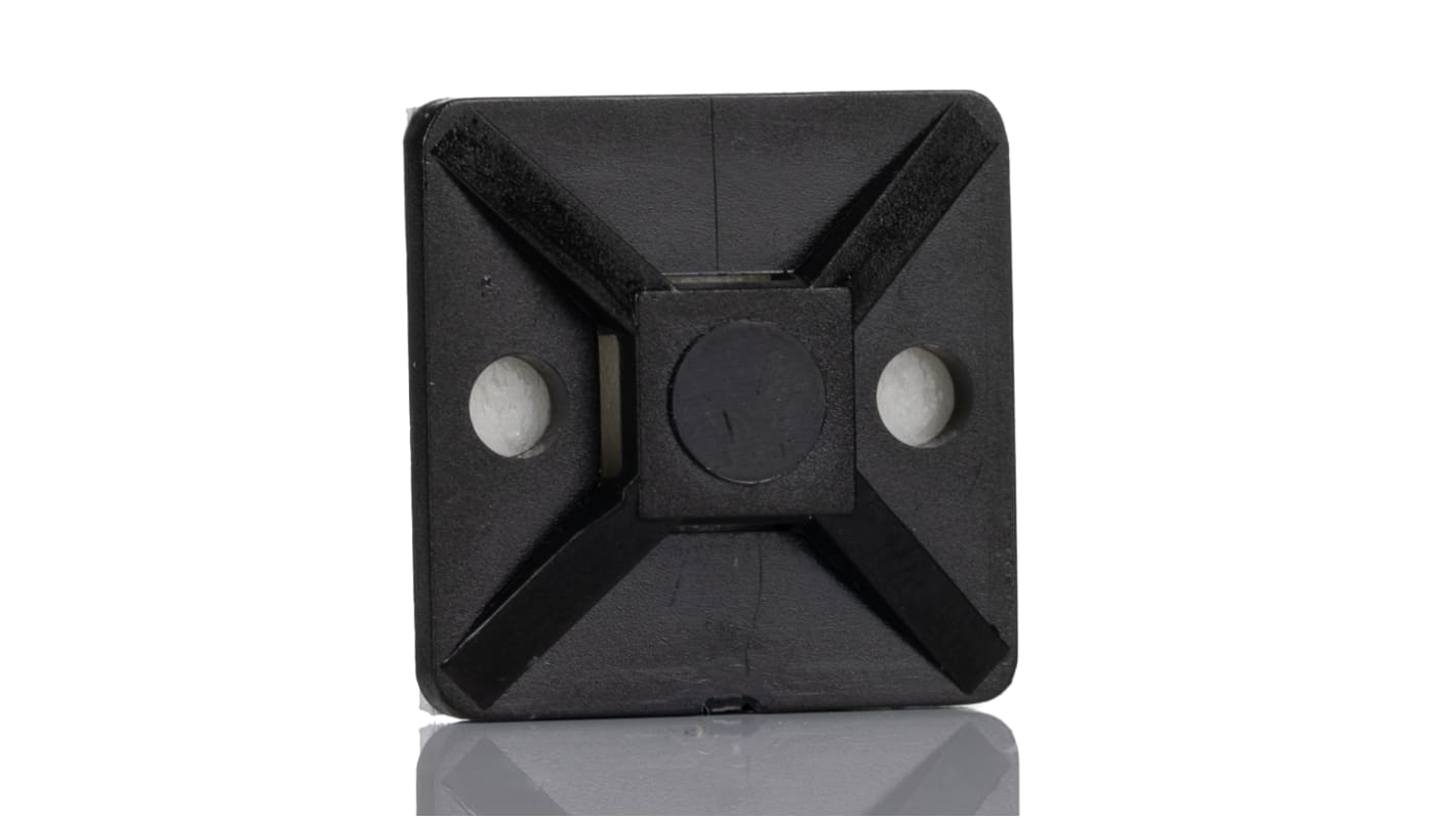 151-28320 MB3A-PA66-BK | HellermannTyton Self Adhesive Black Cable Tie ...
