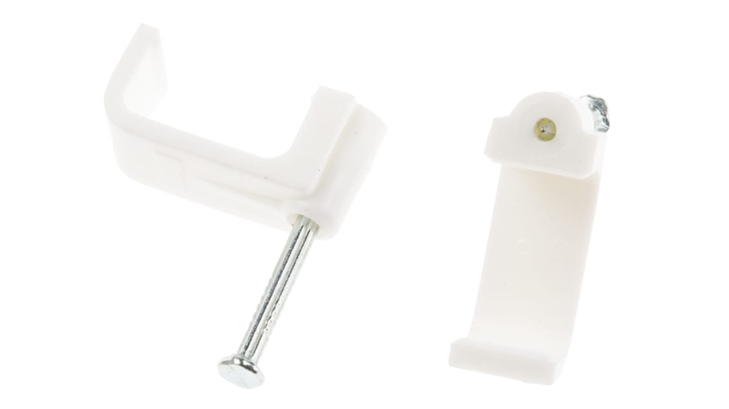 RS PRO White PE Rectangular Cable Clip | RS