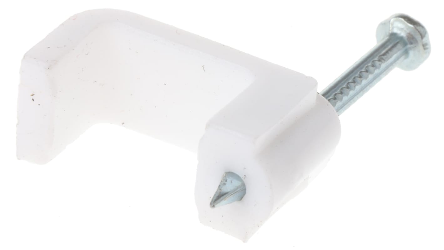 RS PRO White PE Rectangular Cable Clip | RS