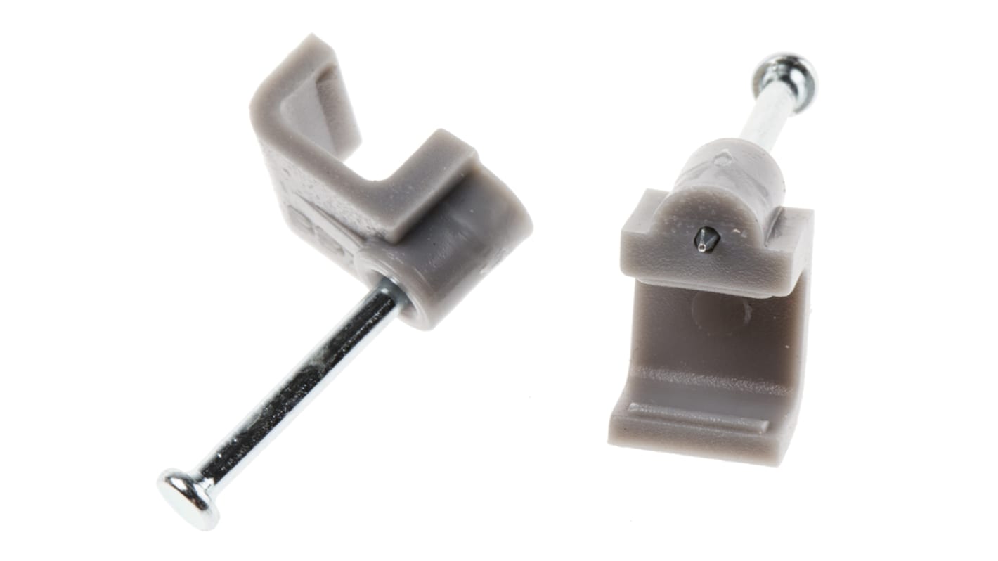 RS PRO Grey PE Rectangular Cable Clip | RS