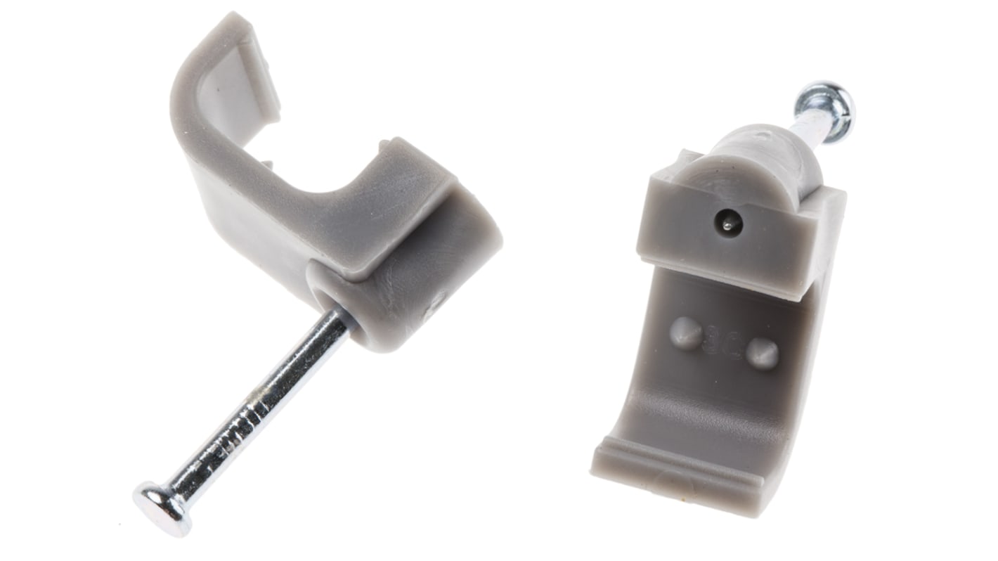 RS PRO Grey PE Rectangular Cable Clip | RS