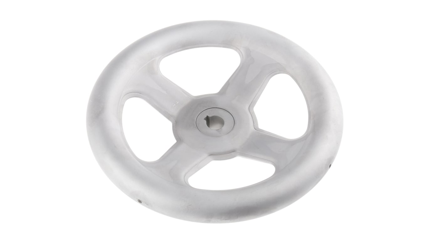 RS PRO Silver Stainless Steel Hand Wheel, 200mm diameter | RS