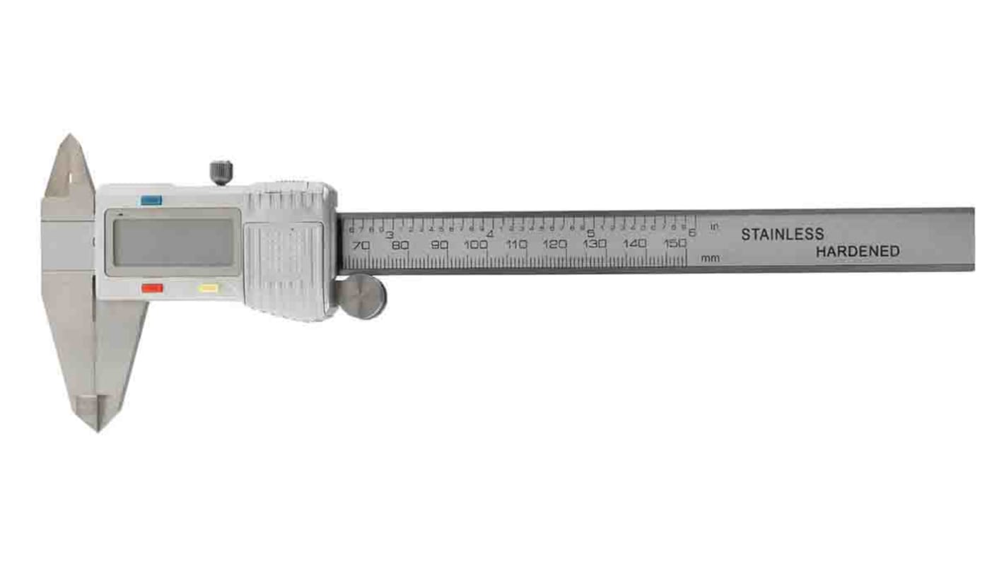 RS PRO 150mm, 6in Digital Caliper Caliper 0.01 mm Resolution, Imperial ...