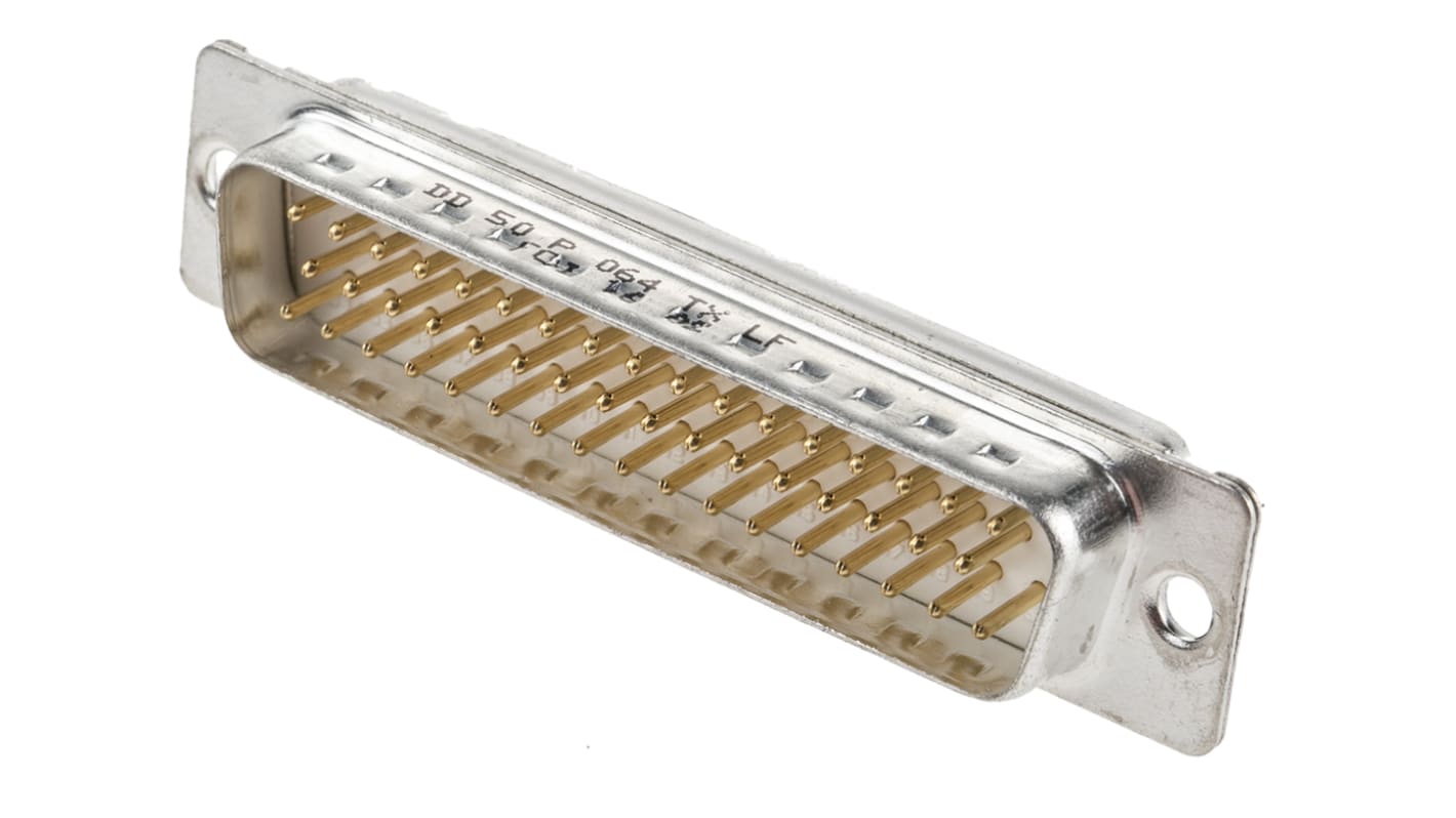 DD50P064TXLF | Amphenol ICC 50 Way Panel Mount D-sub Connector Plug, 2 ...