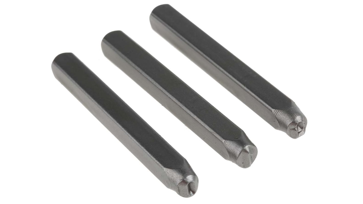 RS PRO 4mm x 9 Piece Engraving Punch Set, (0 → 8) | RS