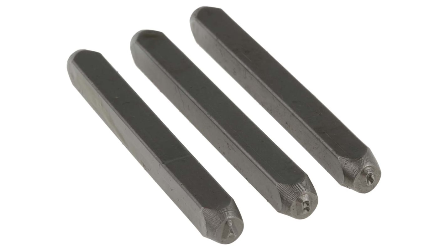 RS PRO 2.5mm x 27 Piece Engraving Punch Set, (Letters: A → Z, (&)) | RS