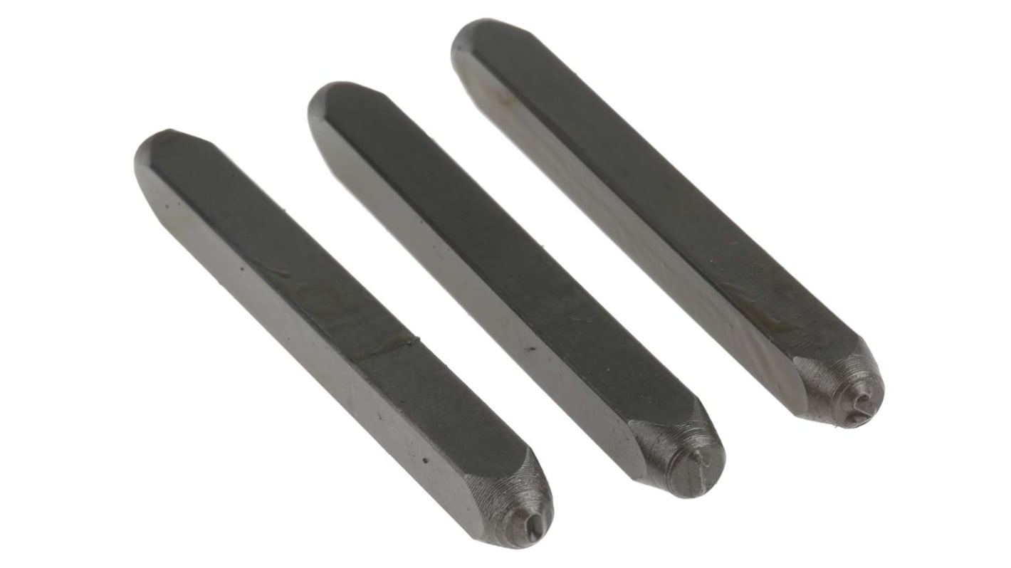 RS PRO 2.5mm x 9 Piece Engraving Punch Set, (0 → 9) | RS