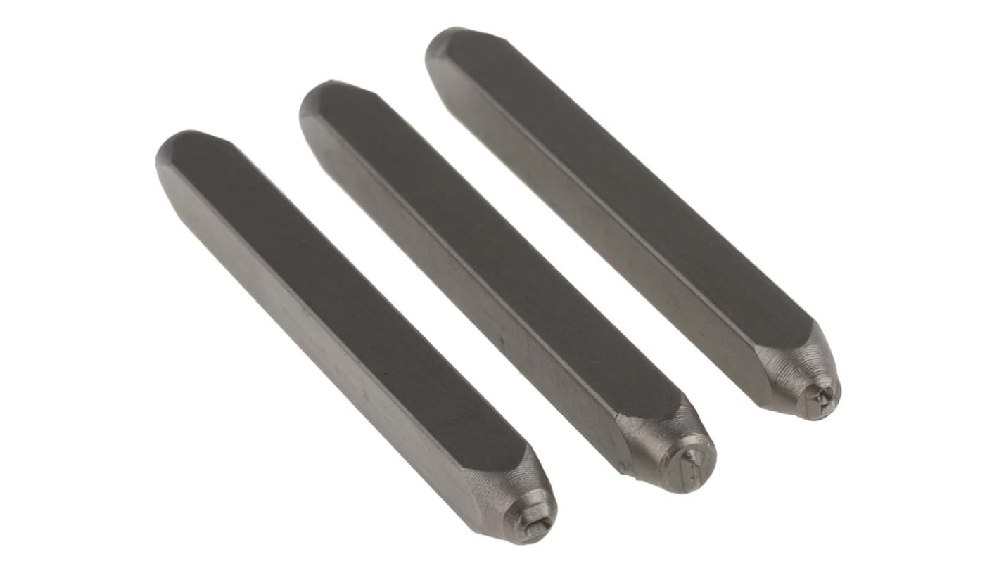 RS PRO 3mm x 9 Piece Engraving Punch Set, (0 → 9) | RS
