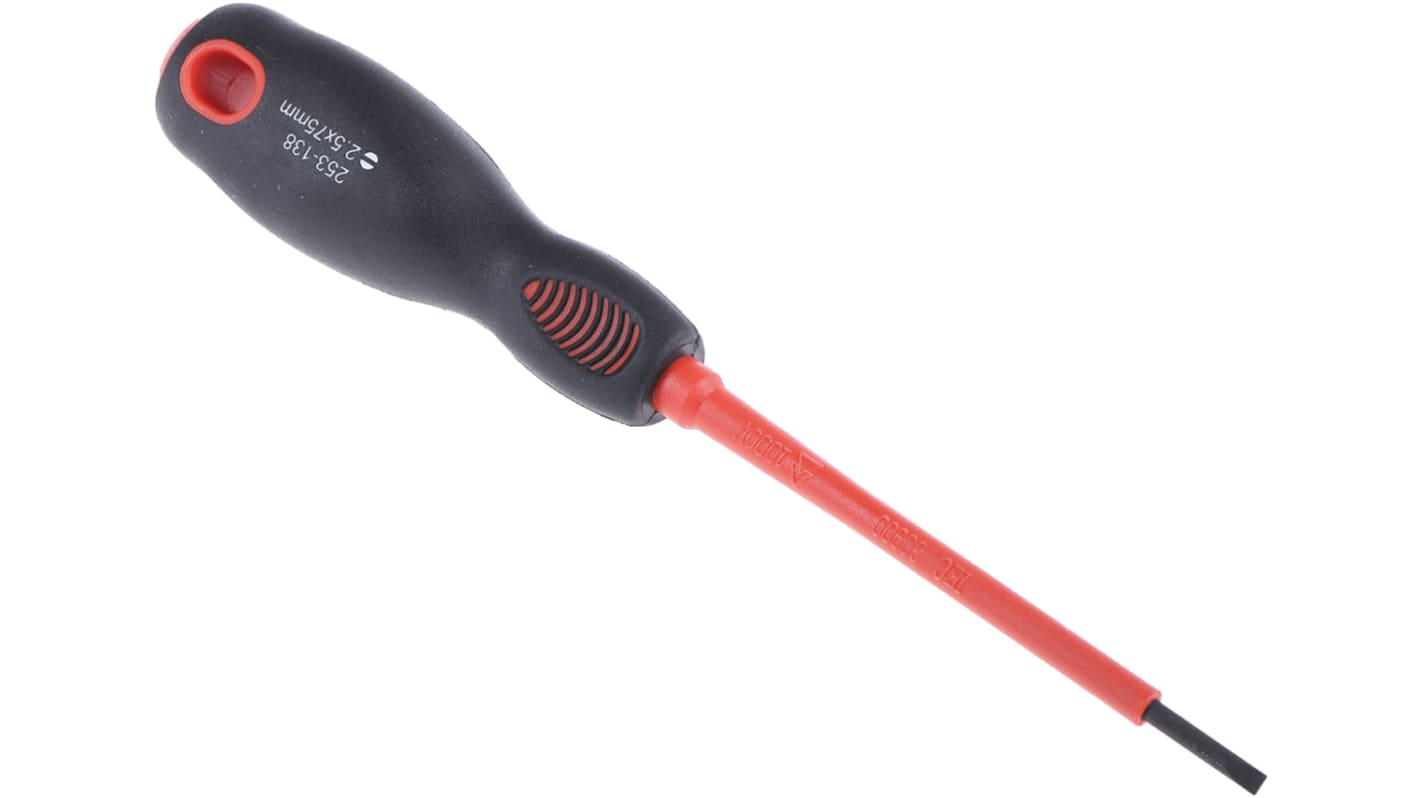 RS PRO Flat, 2.5 mm Tip, 75 mm Blade, VDE/1000V | RS