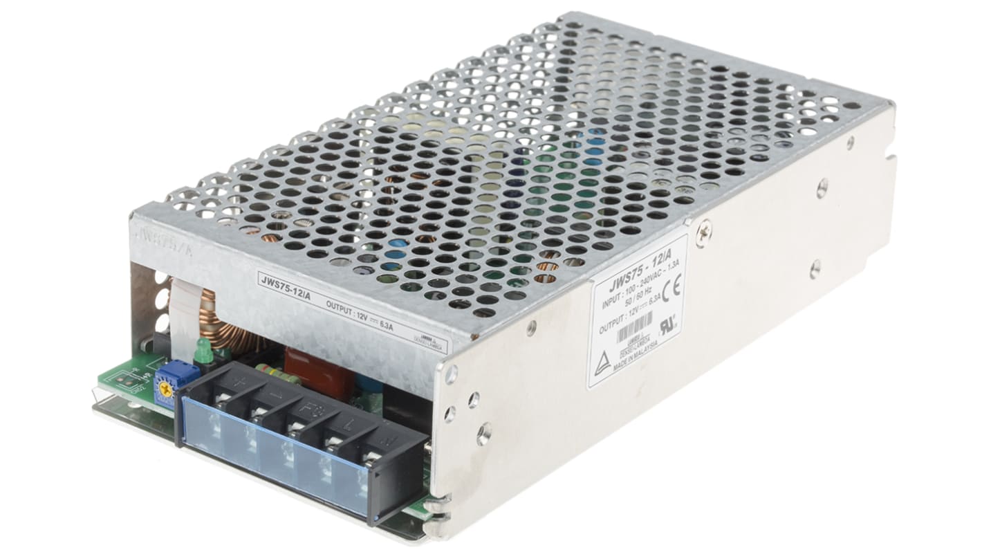 TDK-Lambda Embedded Switch Mode Power Supply SMPS, JWS 75 12A HFP, 12V ...