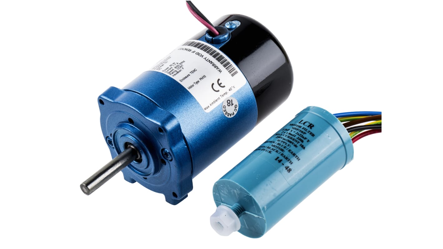 MPM10-0011/CONT | Parvalux Brushed DC Motor, 60 W, 50 V dc, 4000 rpm, 7 ...