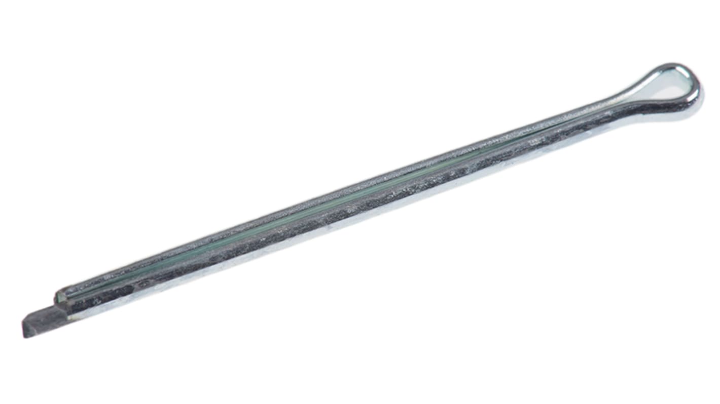 RS PRO 32mm Bright Zinc Plated Steel Split Pin, 2mm Diameter | RS
