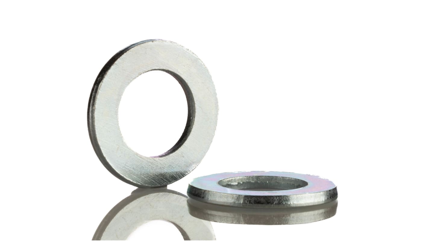 Bright Zinc Plated Steel Plain Washers, M16, DIN 125A | RS