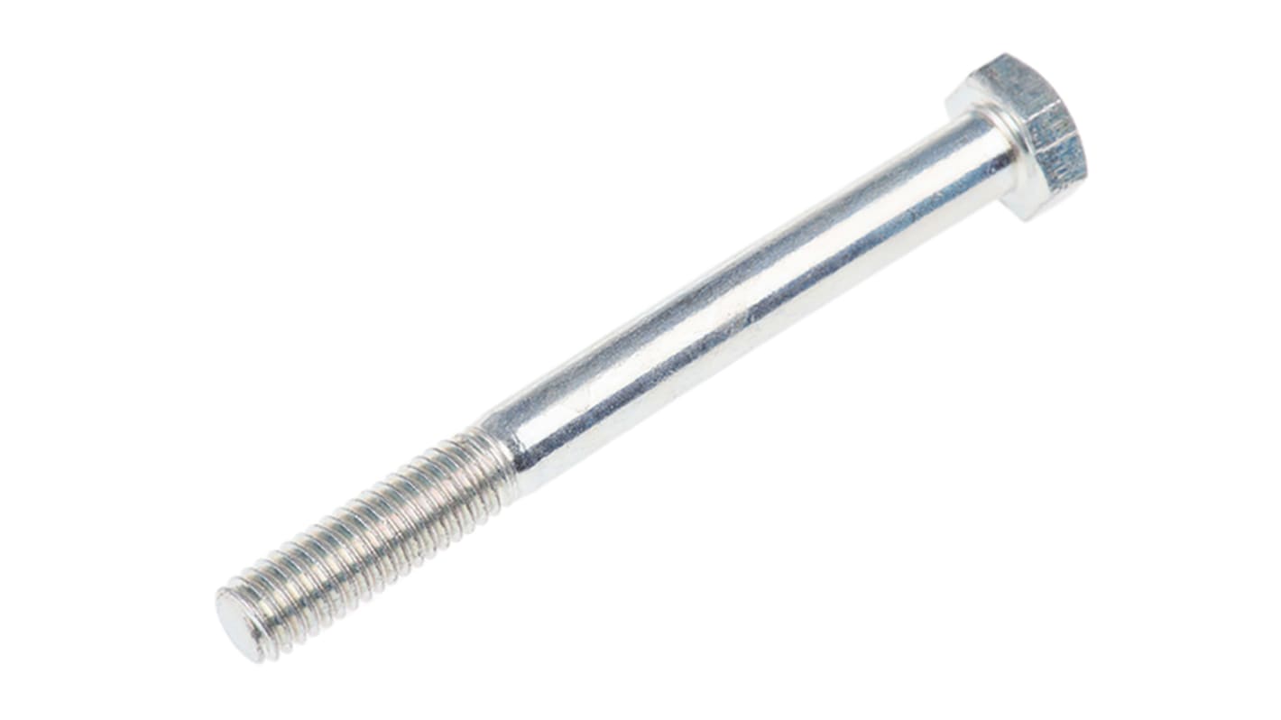 RS PRO Bright Zinc Plated Steel Hex, Hex Bolt, M6 x 60mm | RS