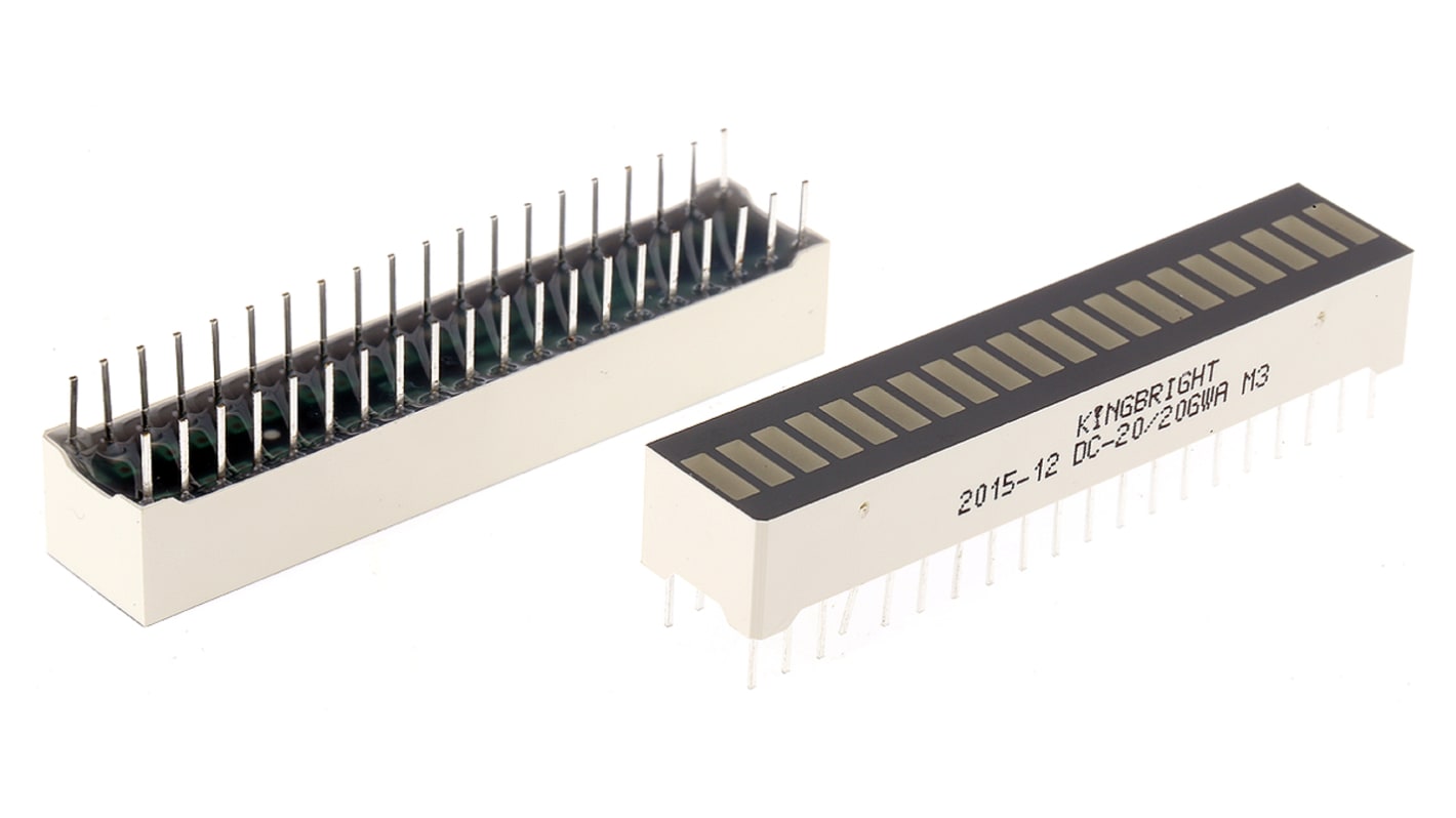 DC-20/20GWA Kingbright Light Bar LED Display, Green 9 mcd | RS