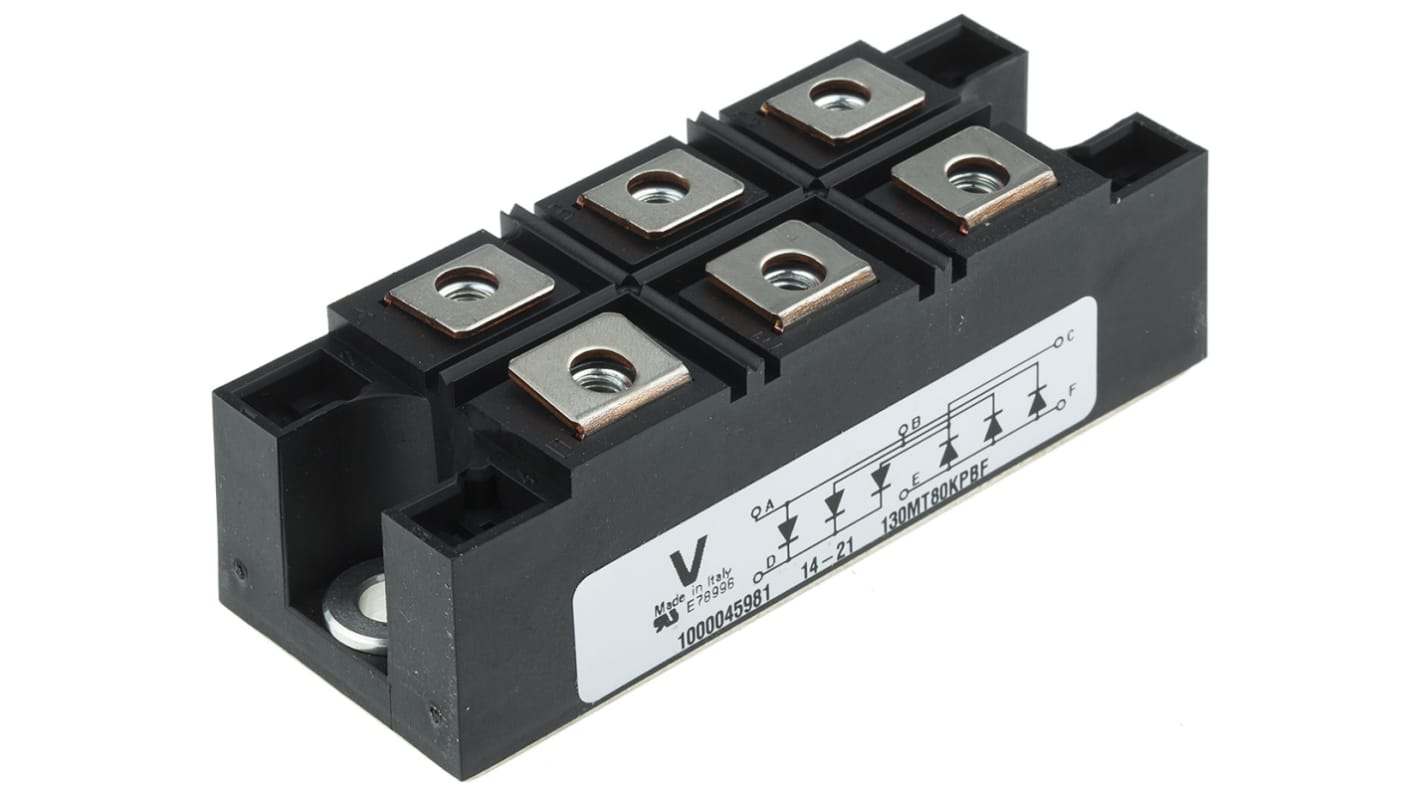VS-130MT80KPBF | Vishay Bridge Rectifier Module, 160A, 800V, 3-phase, 6 ...