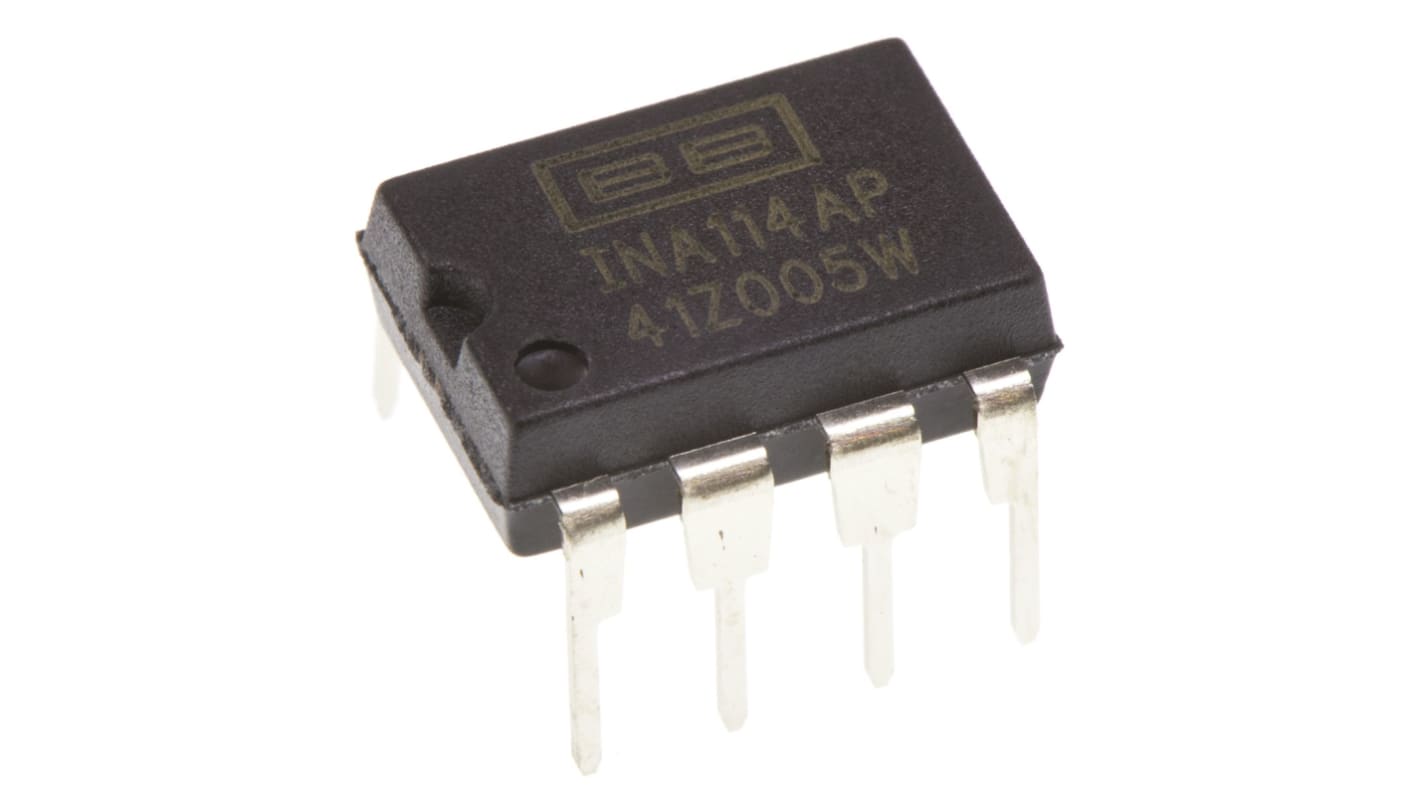 INA114AP Texas Instruments, Instrumentation Amplifier, 125μV Offset ...