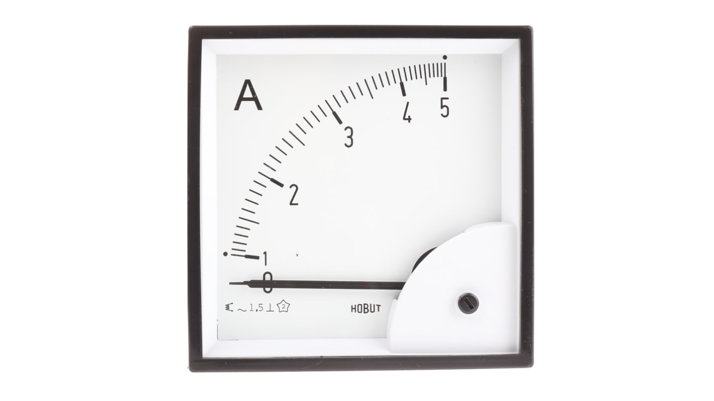 D96MIS5A/2-001 SCALED 0/5A | HOBUT D96SD Analogue Panel Ammeter 0/5A ...