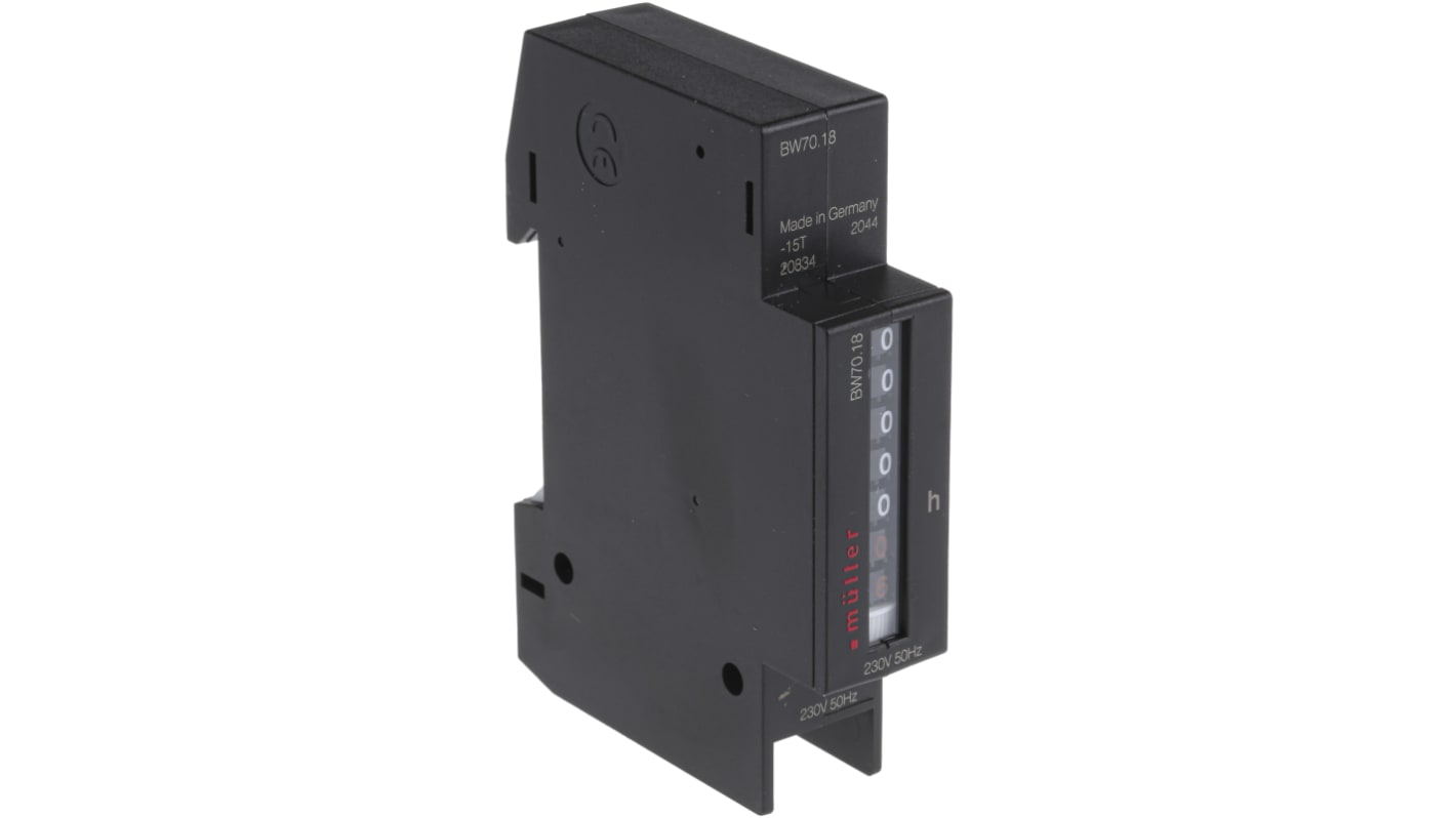 BW 70.18 230V | Muller BW70 Hour Meter Counter, 5 Digit, 230 V ac | RS