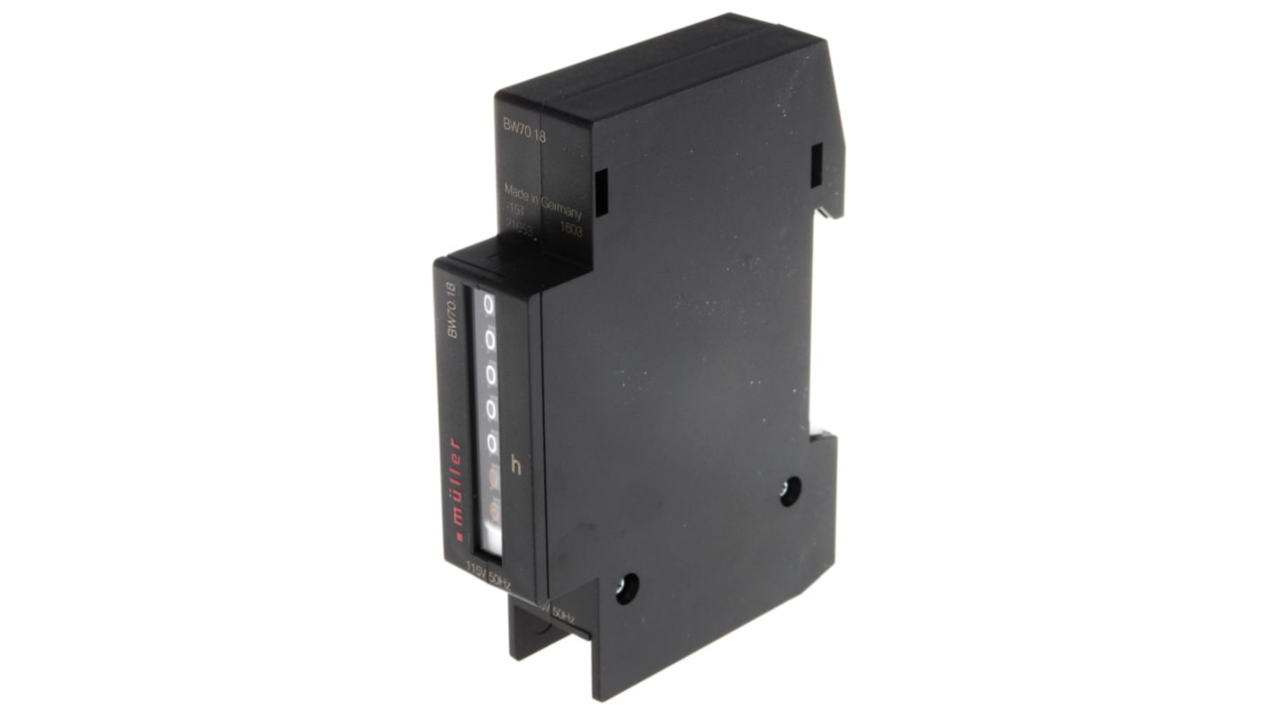 BW 70.18 115V | Muller BW70 Hour Meter Counter, 5 Digit, 115 V ac | RS