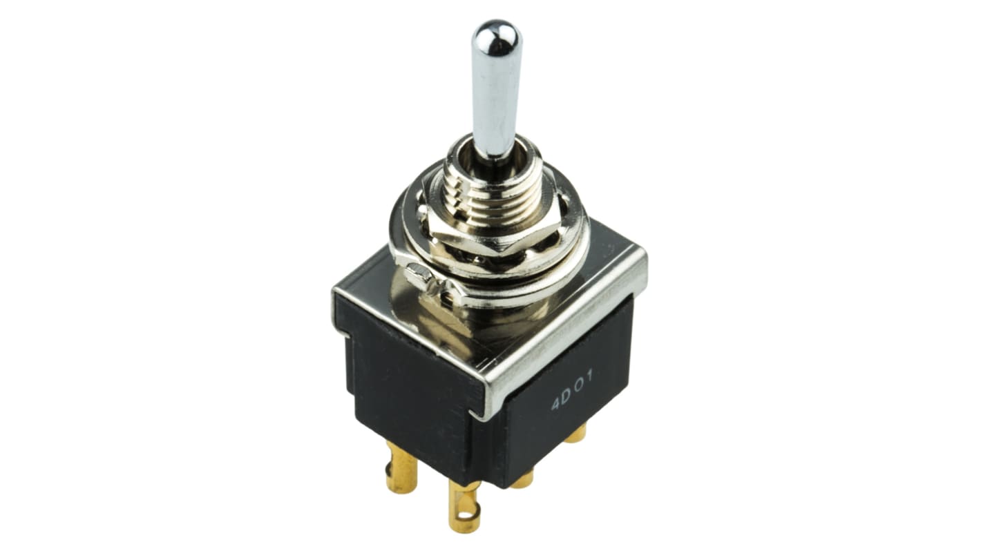 FTS0904 | TE Connectivity Toggle Switch, Panel Mount, (On)-Off-(On ...