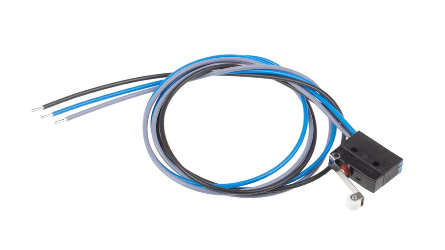 DC1C-C3RC | ZF Roller Lever Micro Switch, Through Hole Terminal, 6 A @ 250 V ac, SPDT, IP6K7 | RS