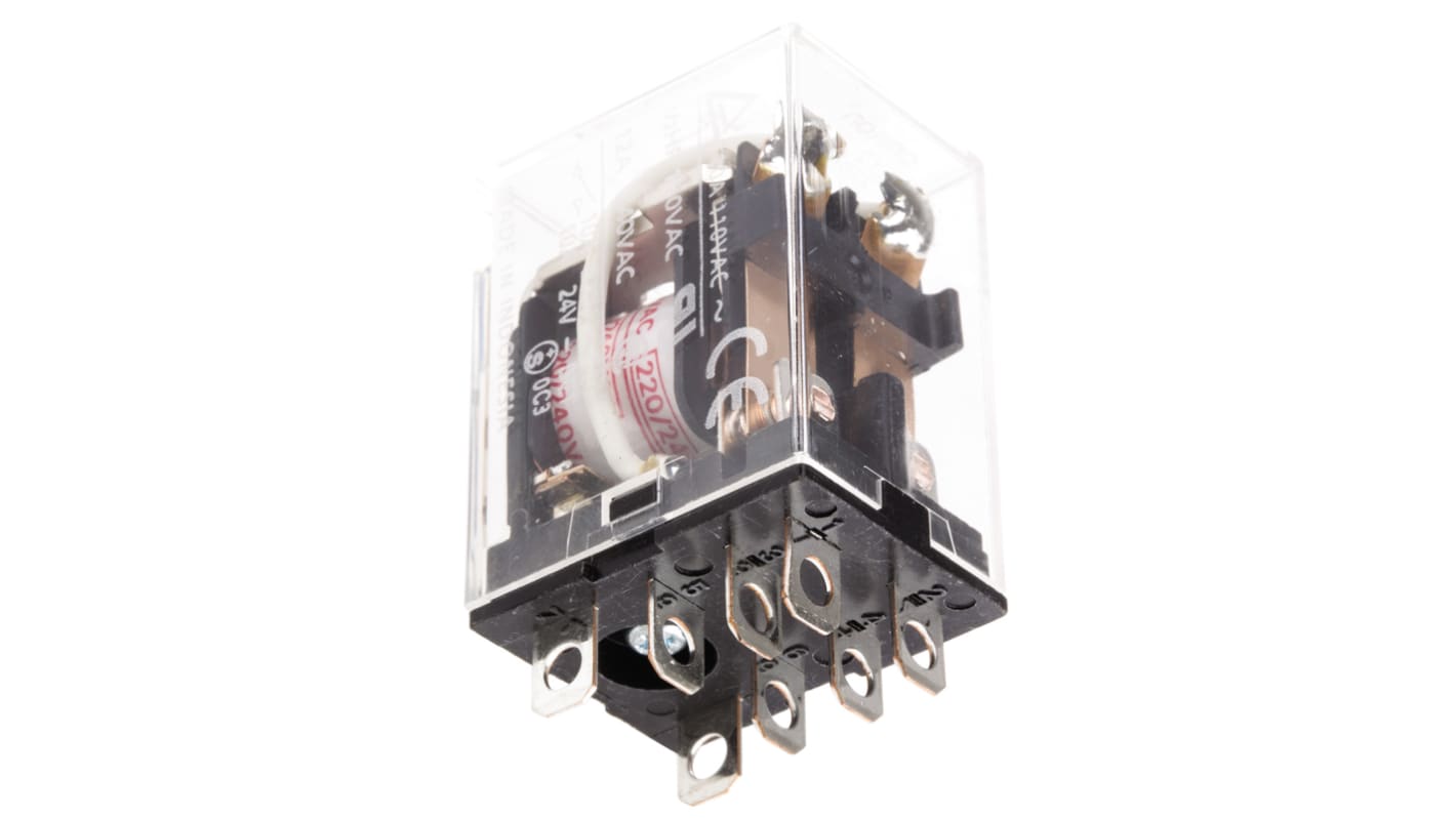 LY2 AC220/240 | Omron Plug In Power Relay, 240V ac Coil, 10A Switching ...