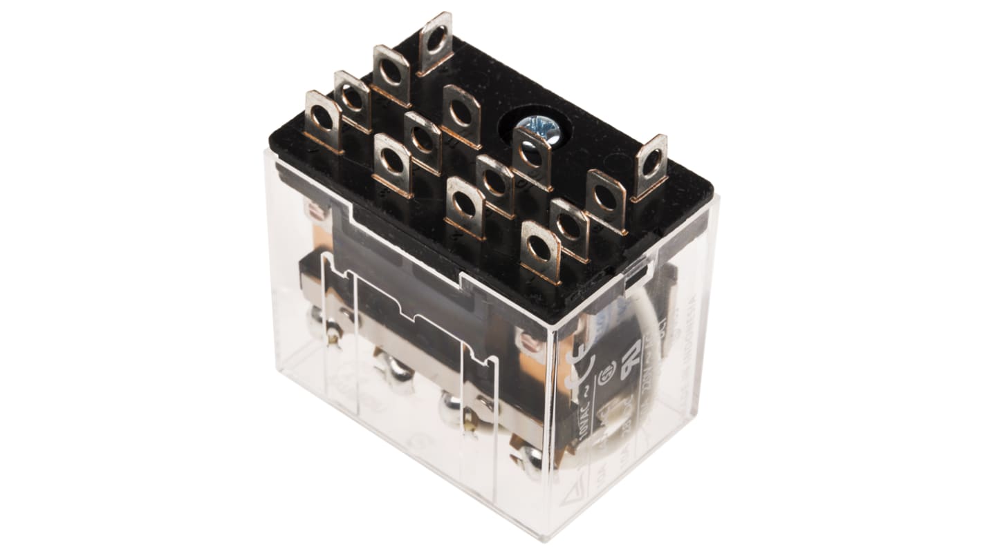 LY4 AC100/110 | Omron Plug In Power Relay, 100 → 110V ac Coil, 10A ...