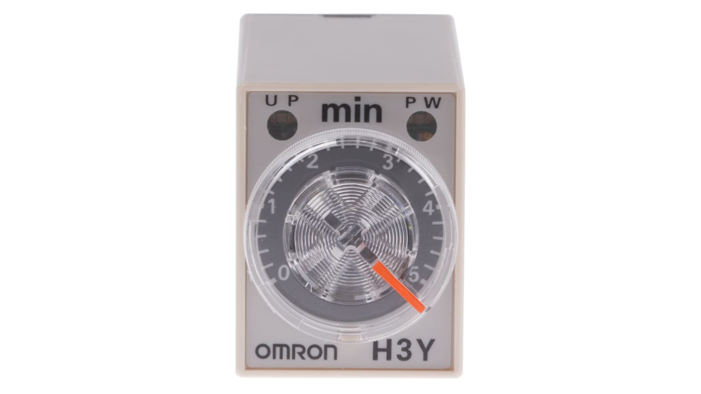 H3Y-4 AC200-230 5M | Omron H3Y-4 Series DIN Rail, Surface Mount Timer Relay, 200 → 230V ac, 4 ...