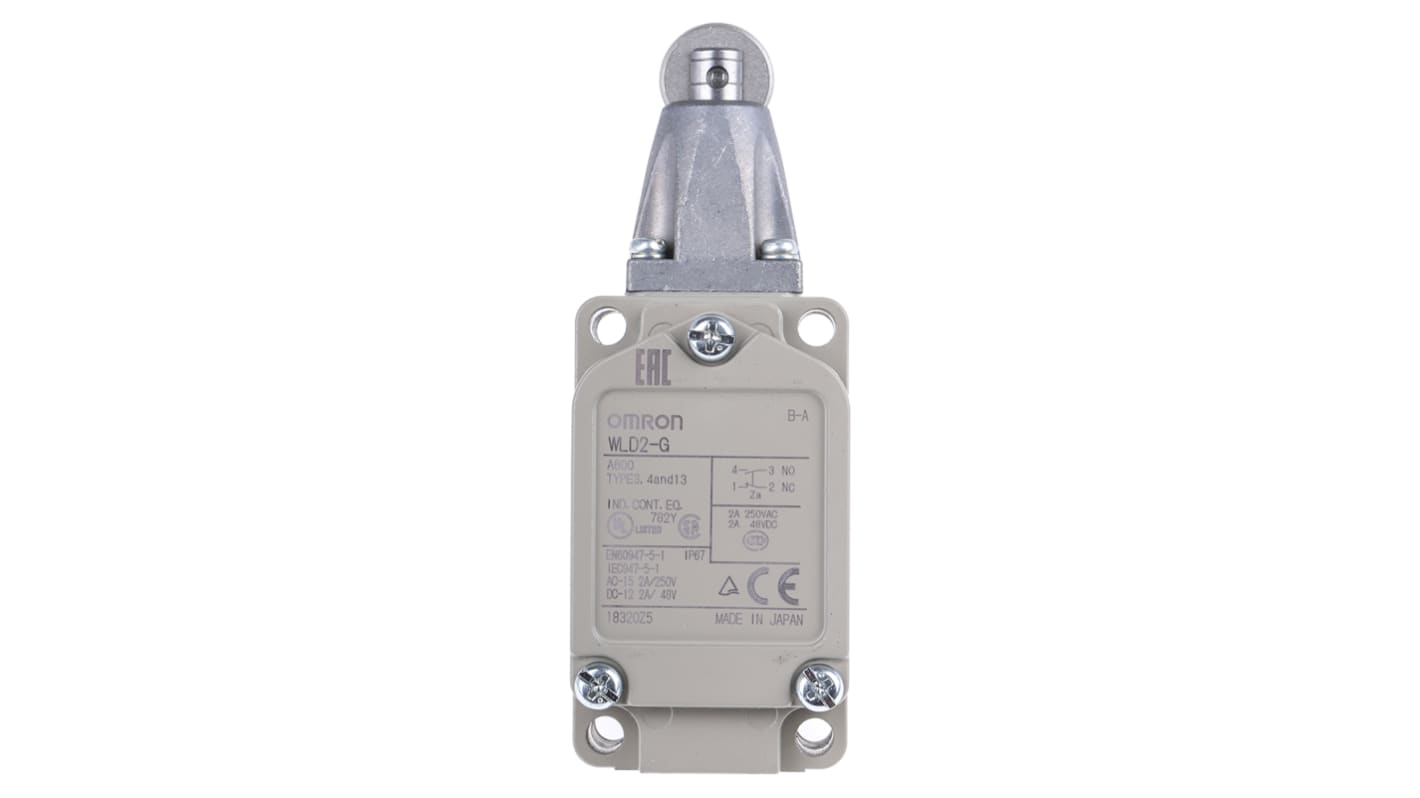 WLD2-G | Omron WL Series Roller Lever Limit Switch, NO/NC, IP67, SPDT ...