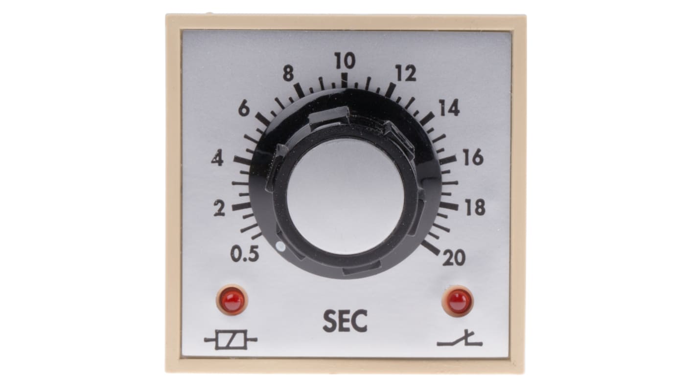 FBDE20SLP110VAC | Tempatron DIN Rail, Panel Mount Timer Relay, 110V ac ...