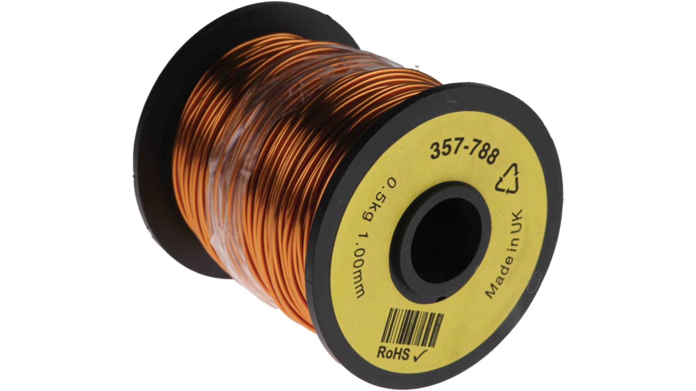 RS PRO Single Core 1.08mm diameter Copper Wire, 80m Long | RS