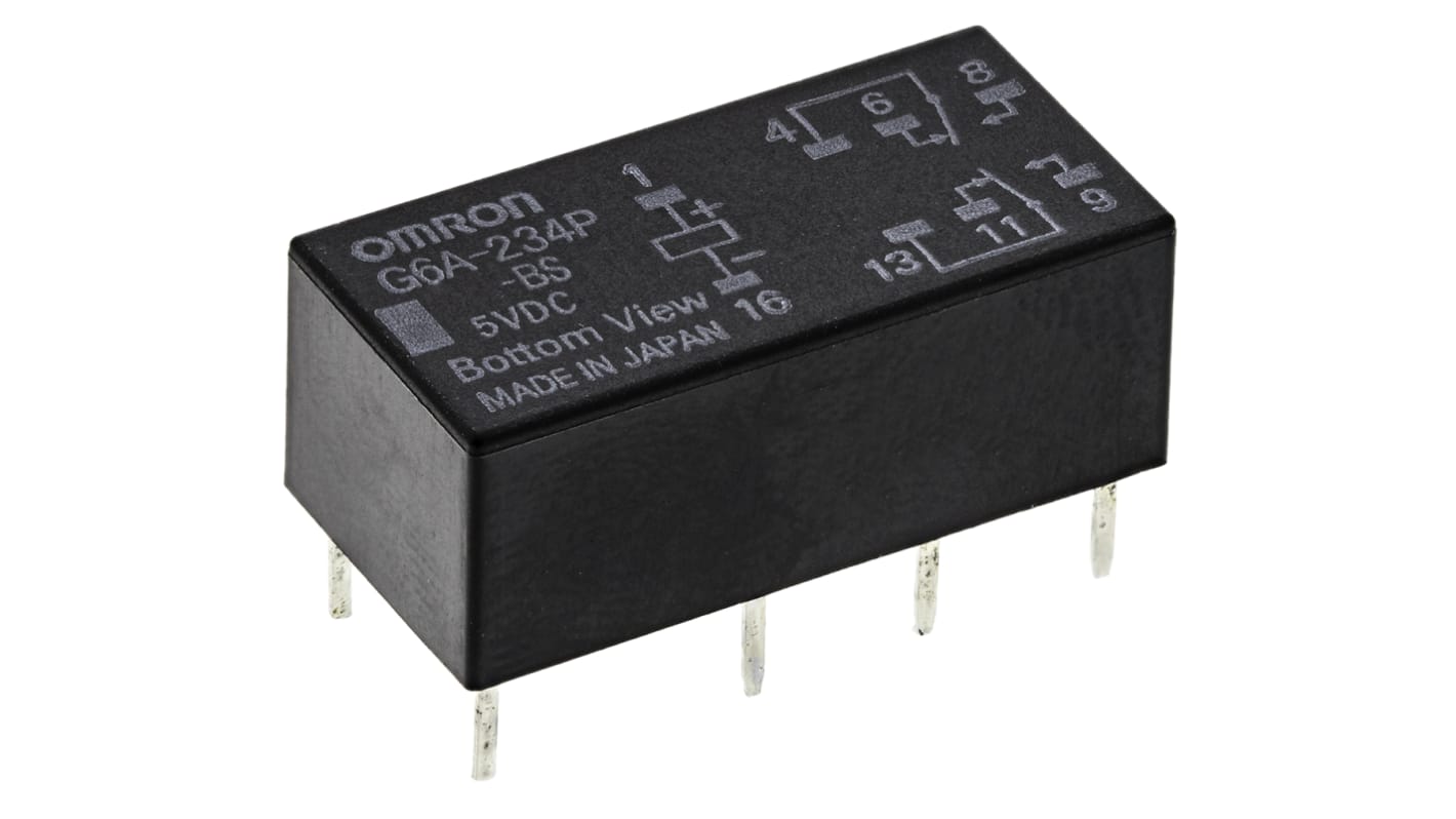 G6A-234P-BS 5DC | Omron リレー 5V dc, 2c接点 基板実装タイプ | RS