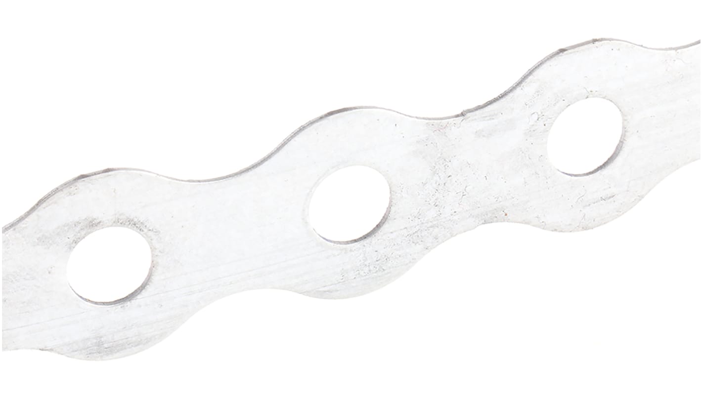 RS PRO Galvanised Steel Fixing Strap, 10m x 18mm | RS