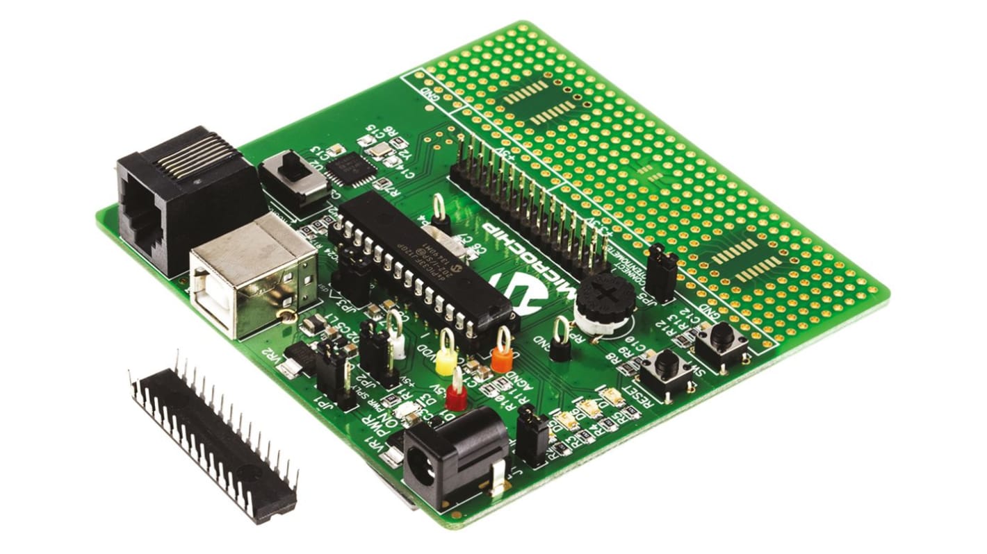 Microchip 16-BIT 28P DEMO BOARD MCU Starter Kit DM300027 | RS