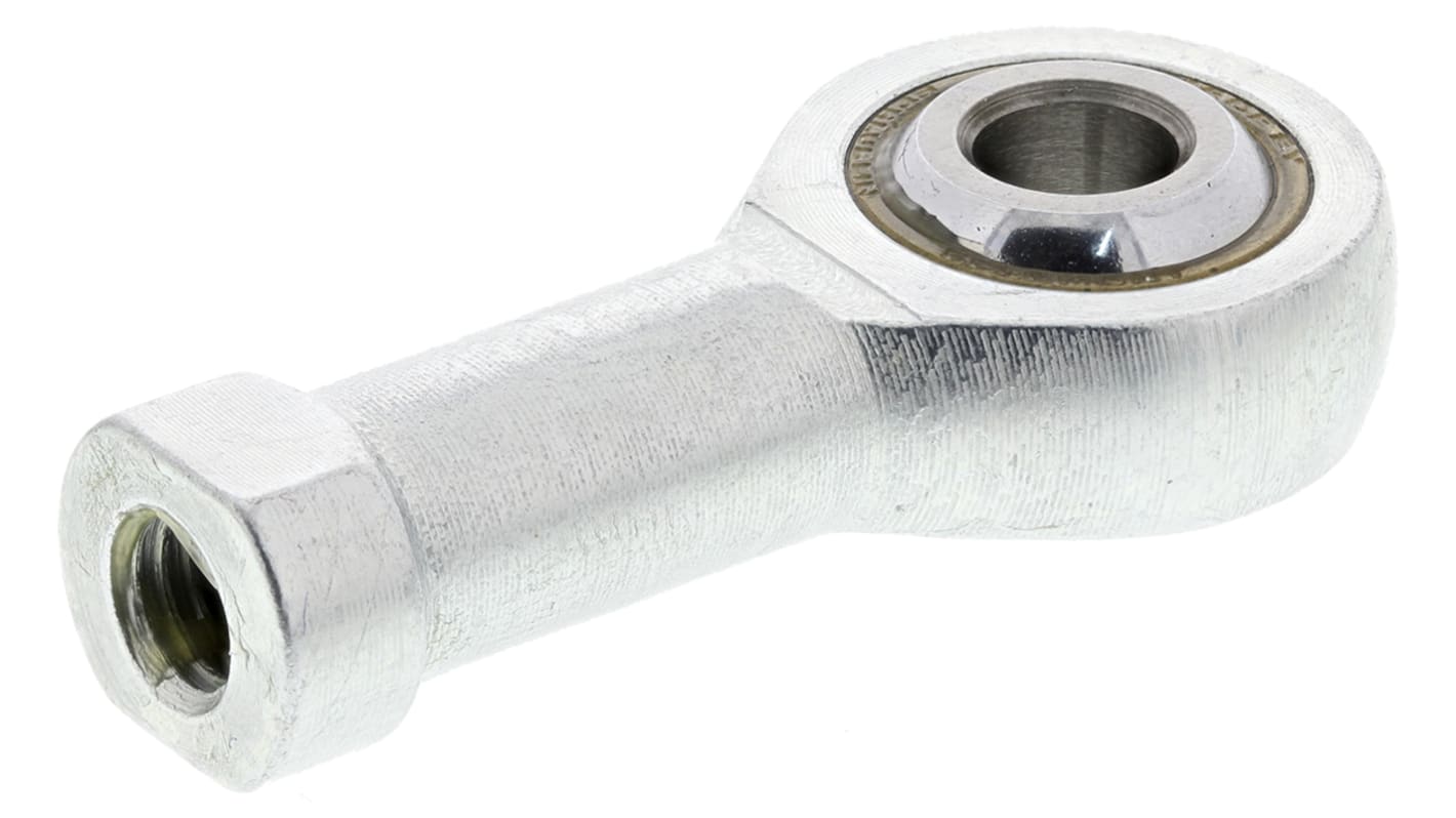 RS PRO M5 x 0.8 Female Steel Rod End, 5mm Bore, 35mm Long, Metric ...