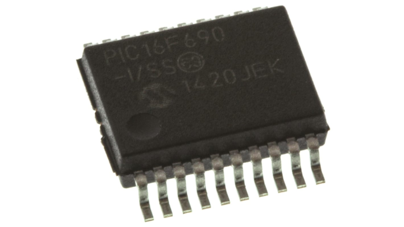 Microchip PIC16F690-I/SS, 8bit PIC Microcontroller, PIC16F, 20MHz, 4096 words Flash, 20-Pin SSOP ...