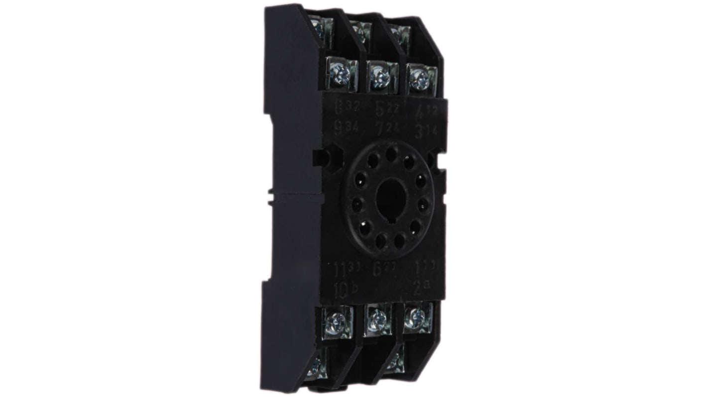 S11P | Tempatron 11 Pin 250V ac DIN Rail, Panel Mount Relay Socket for ...