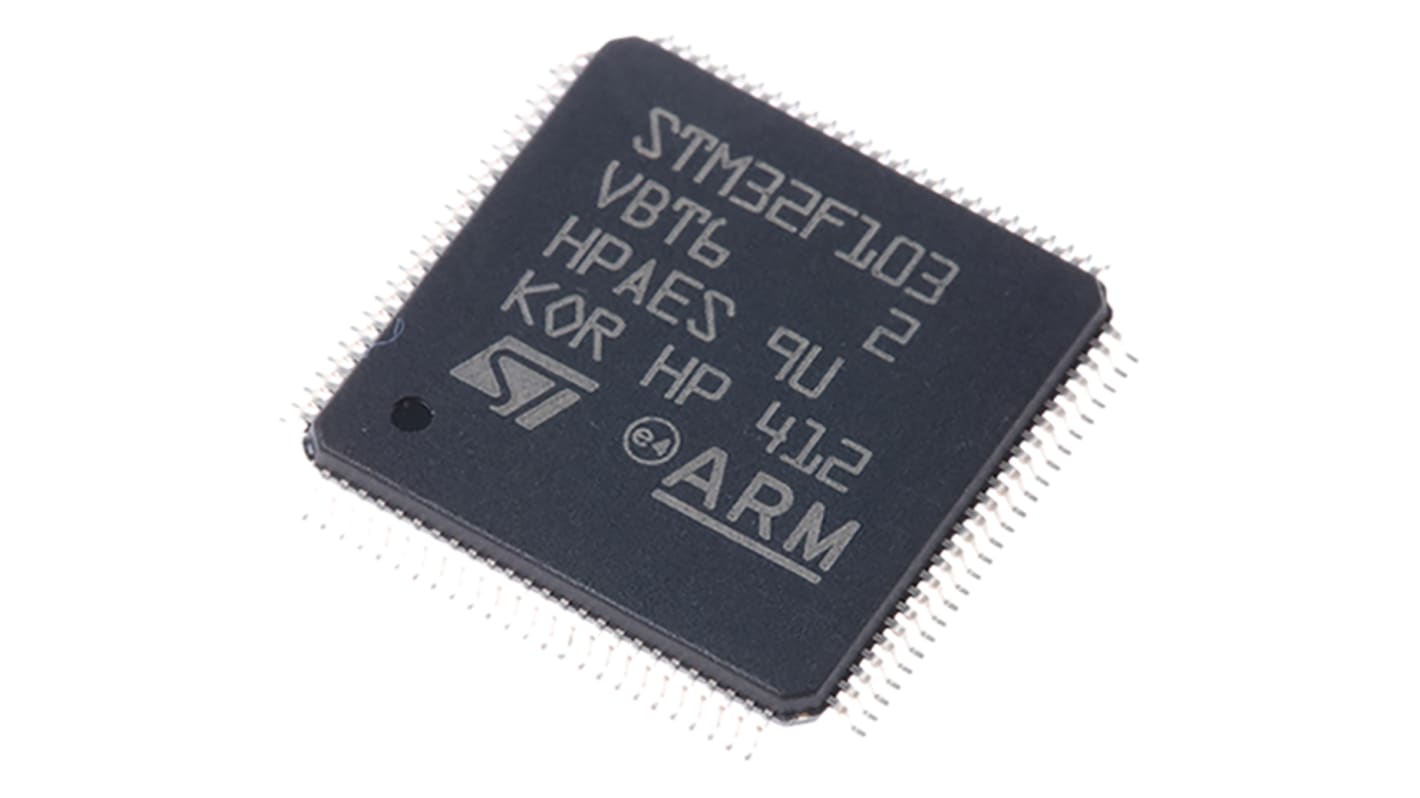 STMicroelectronics STM32F103VBT6, 32bit ARM Cortex M3 Microcontroller, STM32F1, 72MHz, 128 kB ...