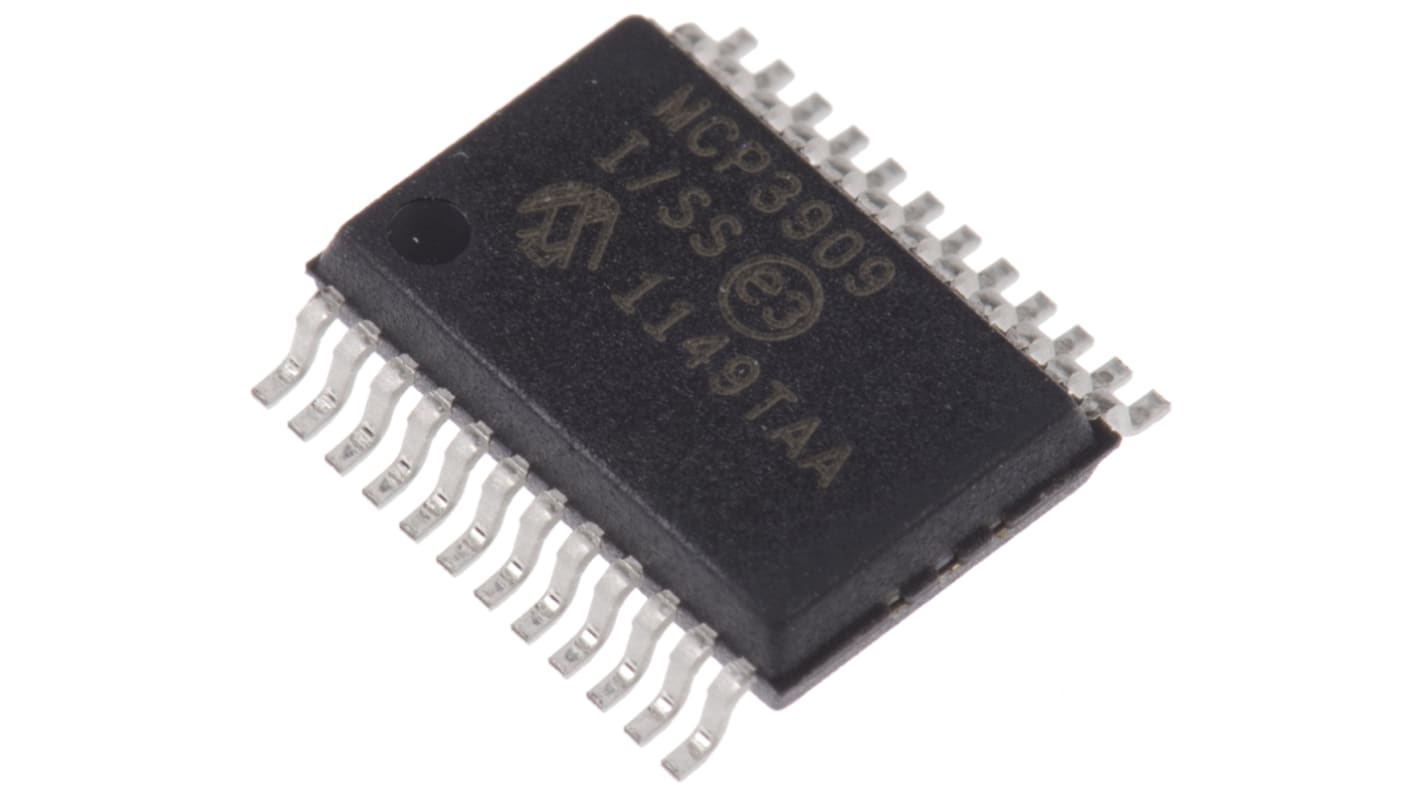 Microchip 16 bit Energy Meter IC 24-Pin SSOP, MCP3909-I/SS | RS