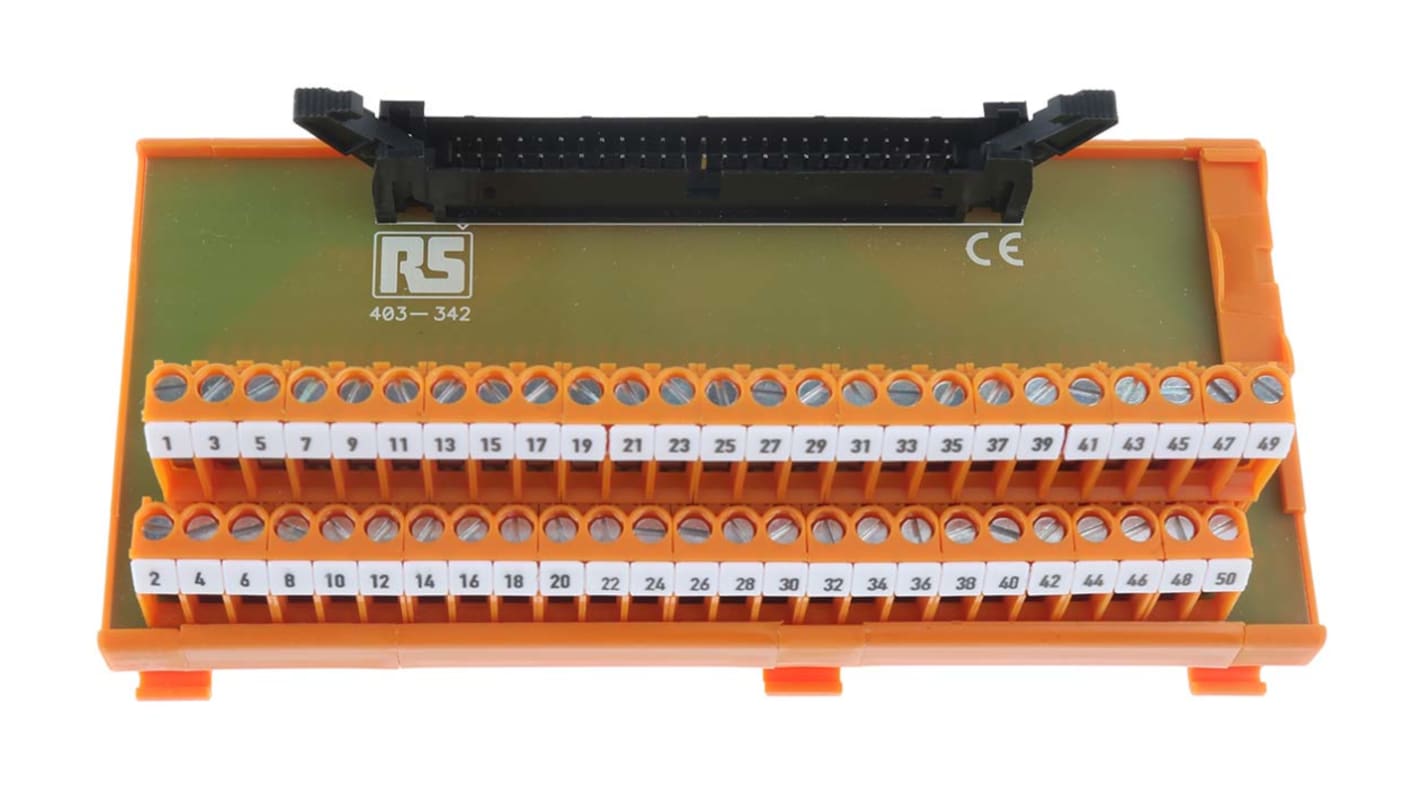 RS PRO 50-Contact Interface Module, IDC Connector, DIN Rail Mount, 1A | RS