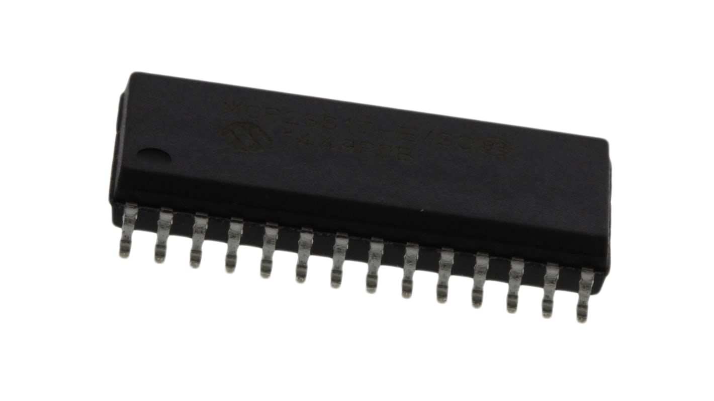 Microchip 16-Channel I/O Expander Serial-SPI 28-Pin SOIC, MCP23S17-E/SO ...