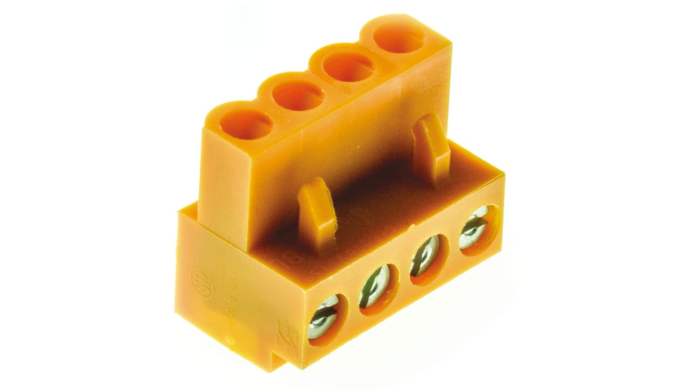 1716340000 | Weidmuller 5.08mm Pitch 4 Way Pluggable Terminal Block ...