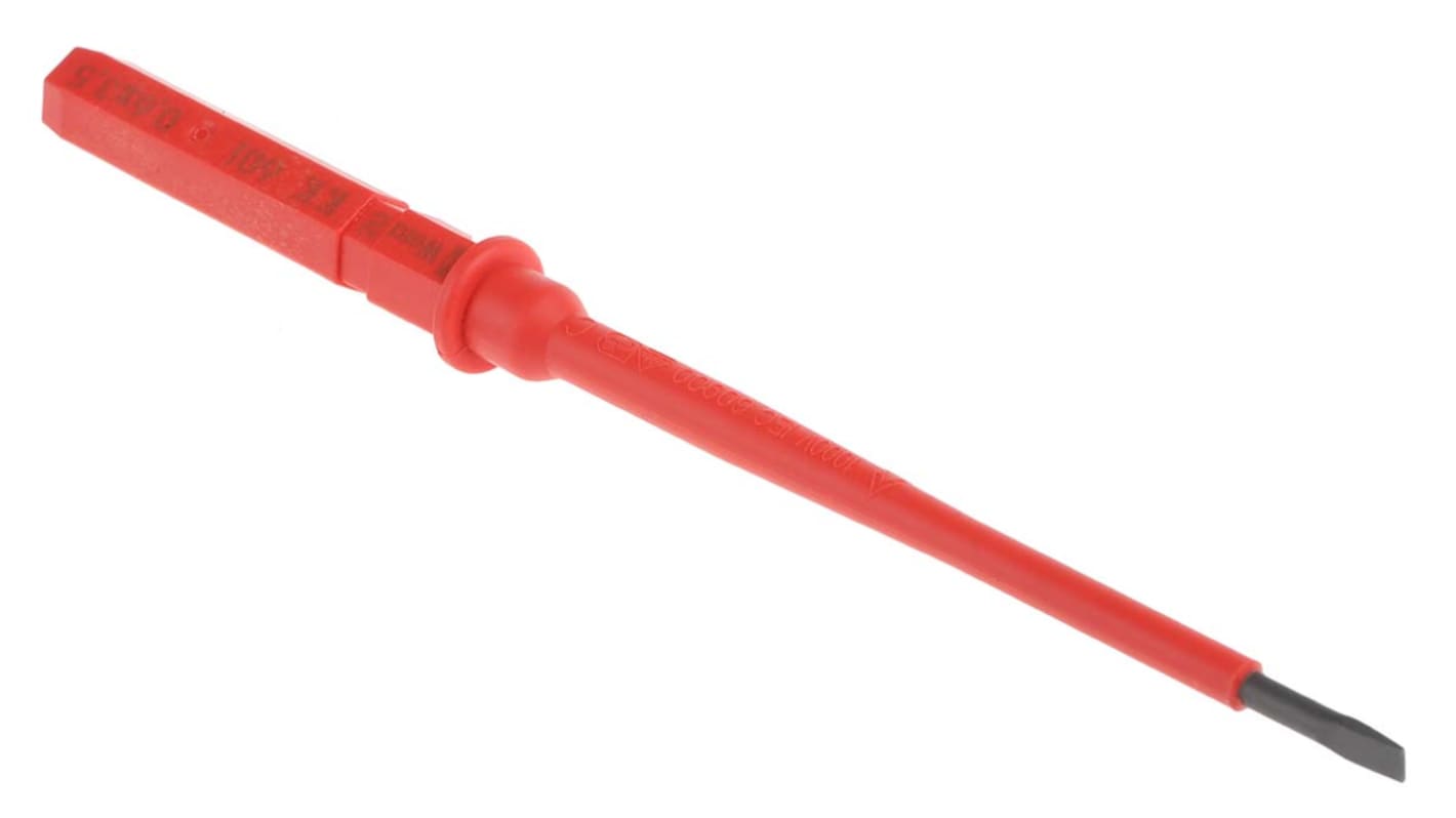 5003402001 | Wera Slotted Insulated Screwdriver Blade, 3.5 x 0.6 mm Tip ...