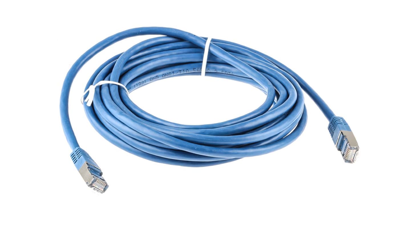 RS PRO Cat6 Male RJ45 to Male RJ45 Ethernet Cable, S/FTP, Blue PVC ...