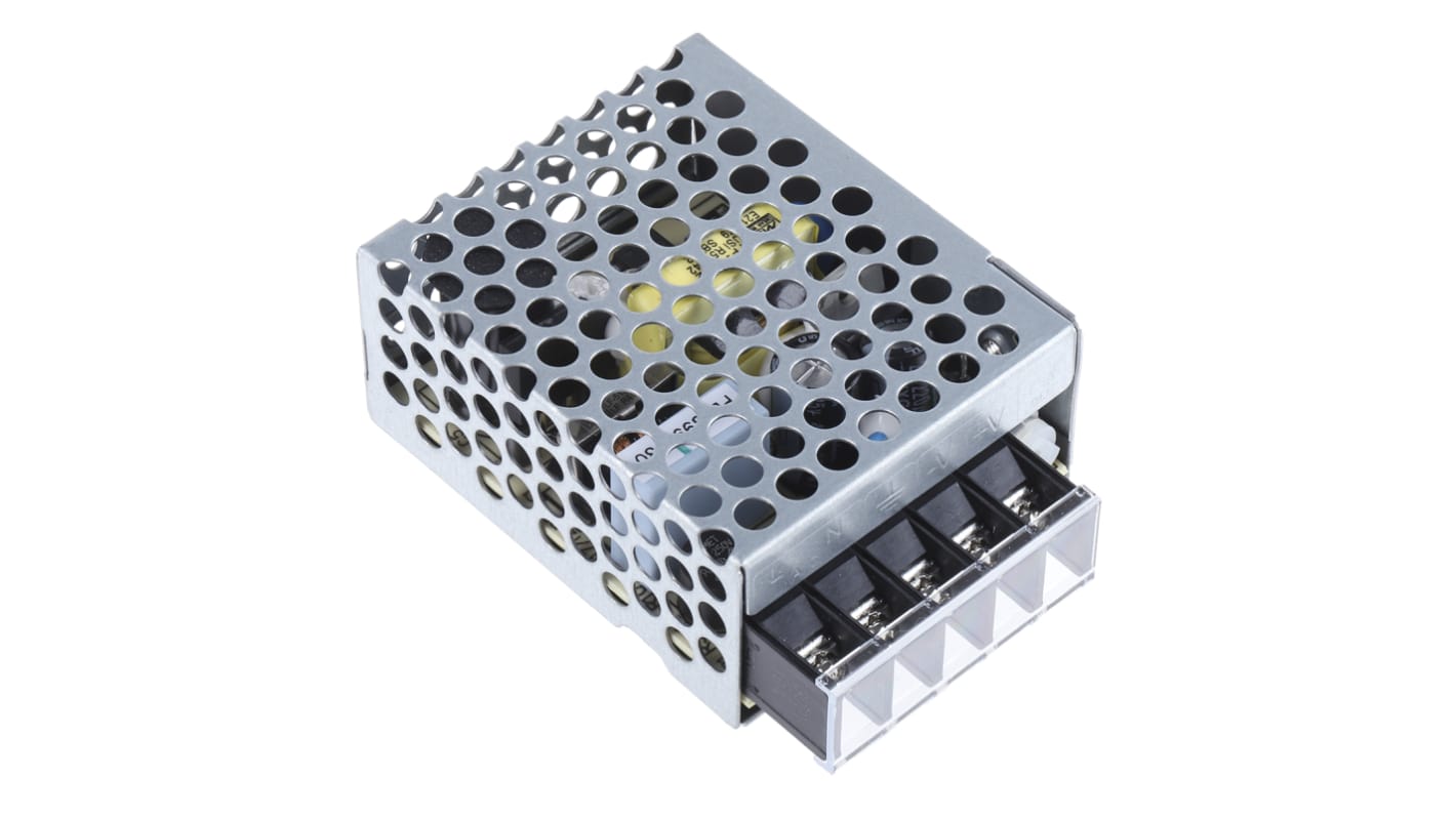 MEAN WELL Switching Power Supply, RS-15-12, 12V dc, 1.3A, 15.6W, 1 ...