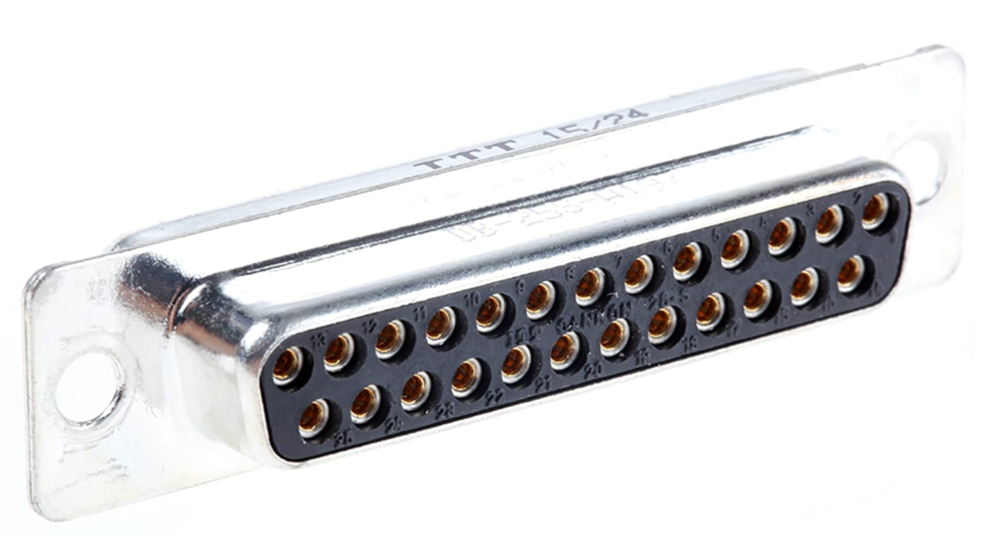 121073-2057 D | ITT Cannon D* 25 Way Panel Mount D-sub Connector Socket ...